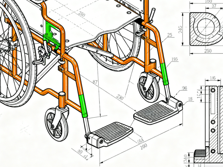 Wheelchair Leg-Raise Brackets & Footrests